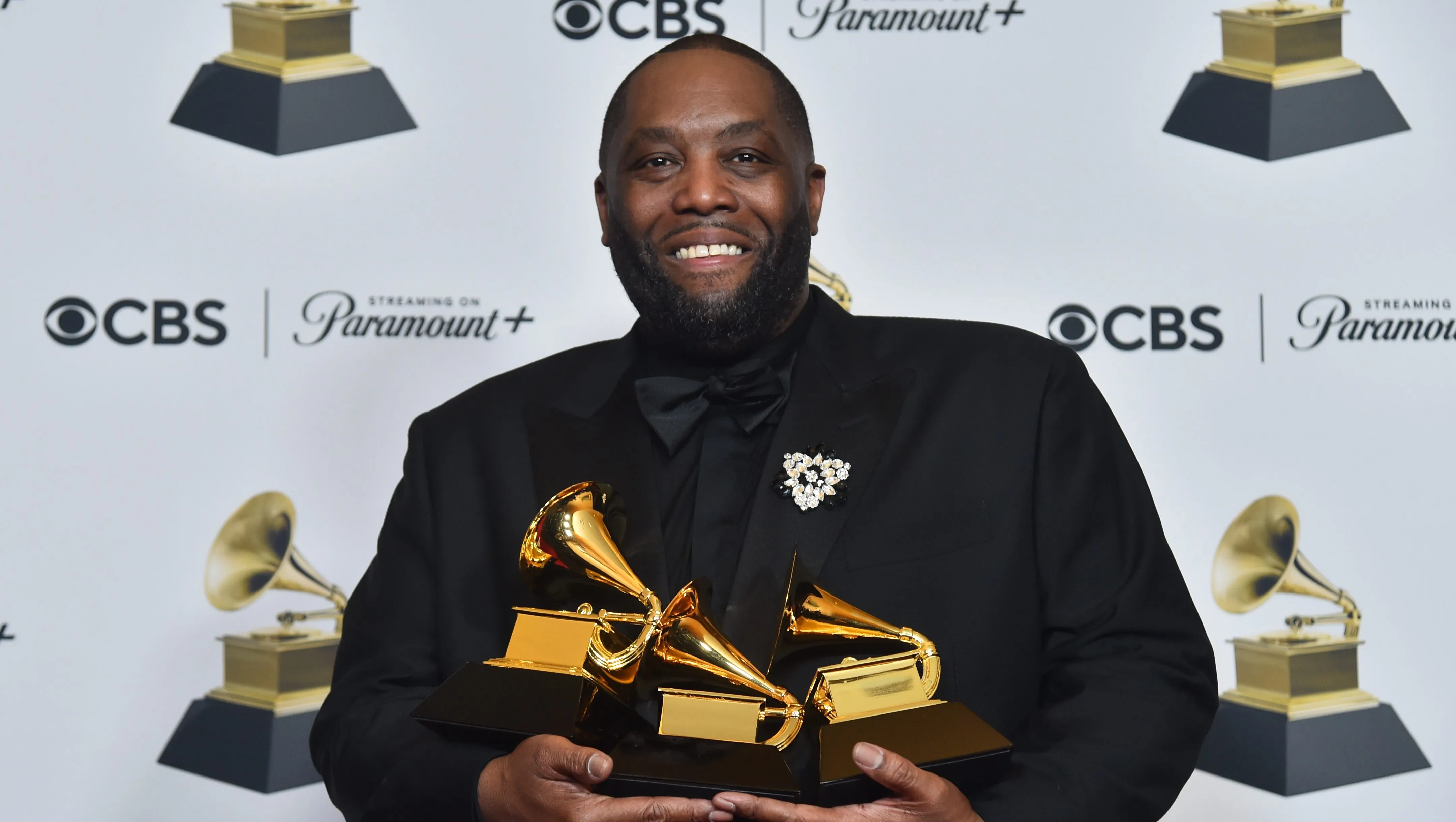The Michael Broom : Killer Mike Celebrates Clean Sweep @ 2024 Grammys ...
